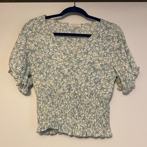 Paper Crane | Tops | Paper Crane Short Sleeve Crop Top | Poshmark